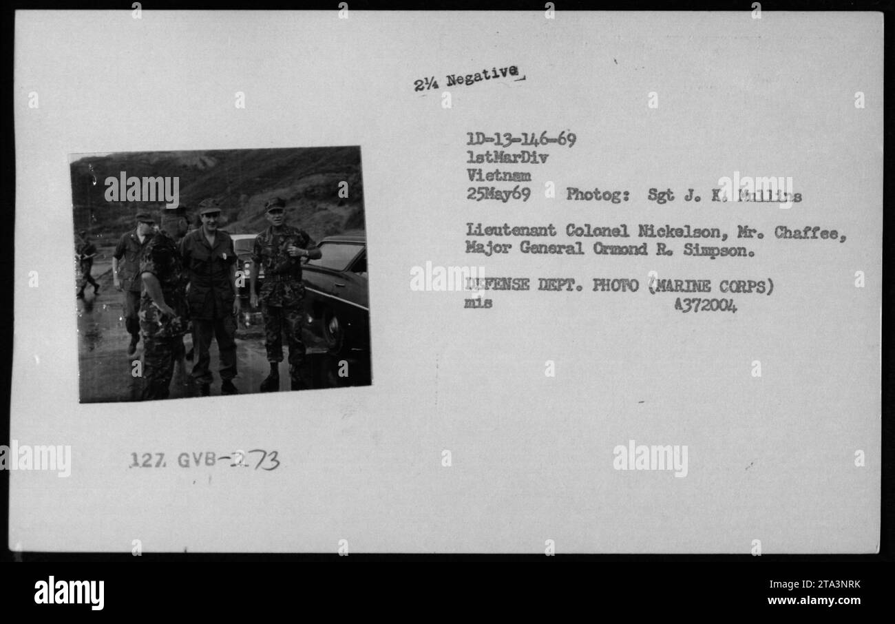 Lieutenant Colonel Nickelson, Mr. Chaffee, and Major General Ormond R ...