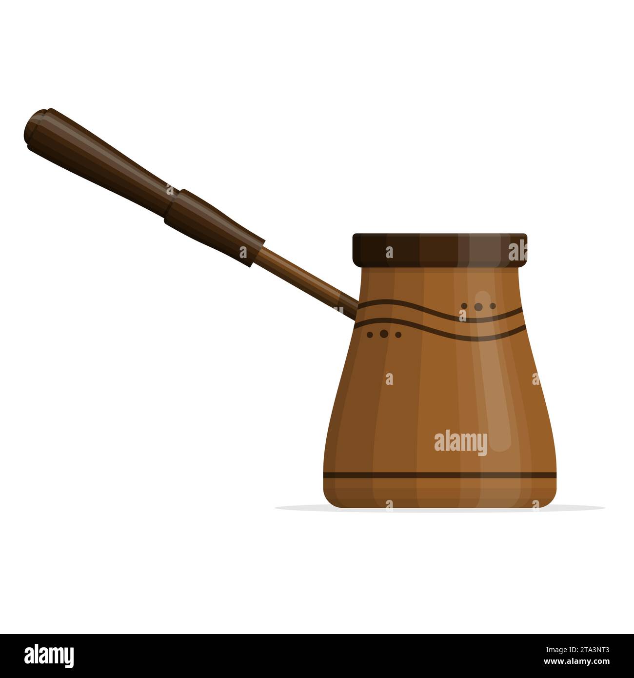 Copper coffee pot on hot Stock Vector Images - Alamy