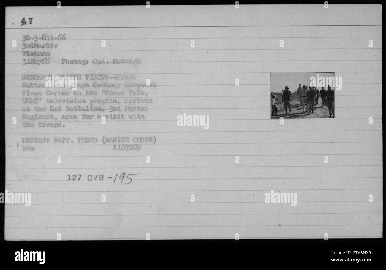 Frank Sutton, known for his role as Gunnery Sergeant Vince Carter on ...