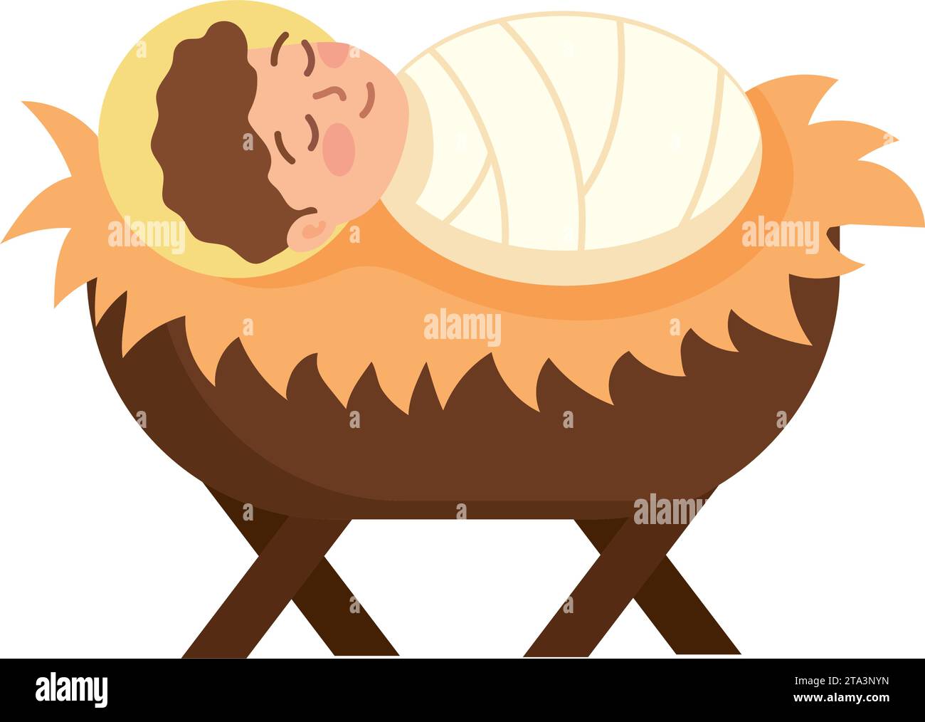 holy family baby jesus in crib Stock Vector Image & Art - Alamy