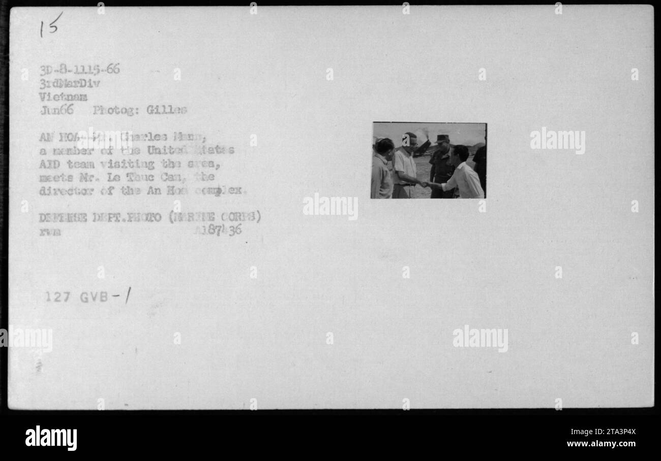 Charles Mann of the United States AID team met Mr. Le Thuc Can ...