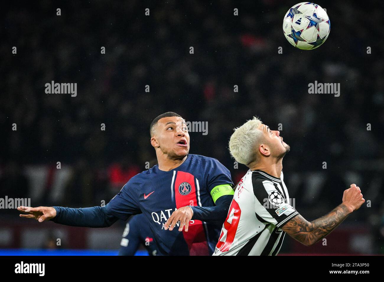 Paris, France, France. 28th Nov, 2023. Kylian MBAPPE of PSG and Bruno ...