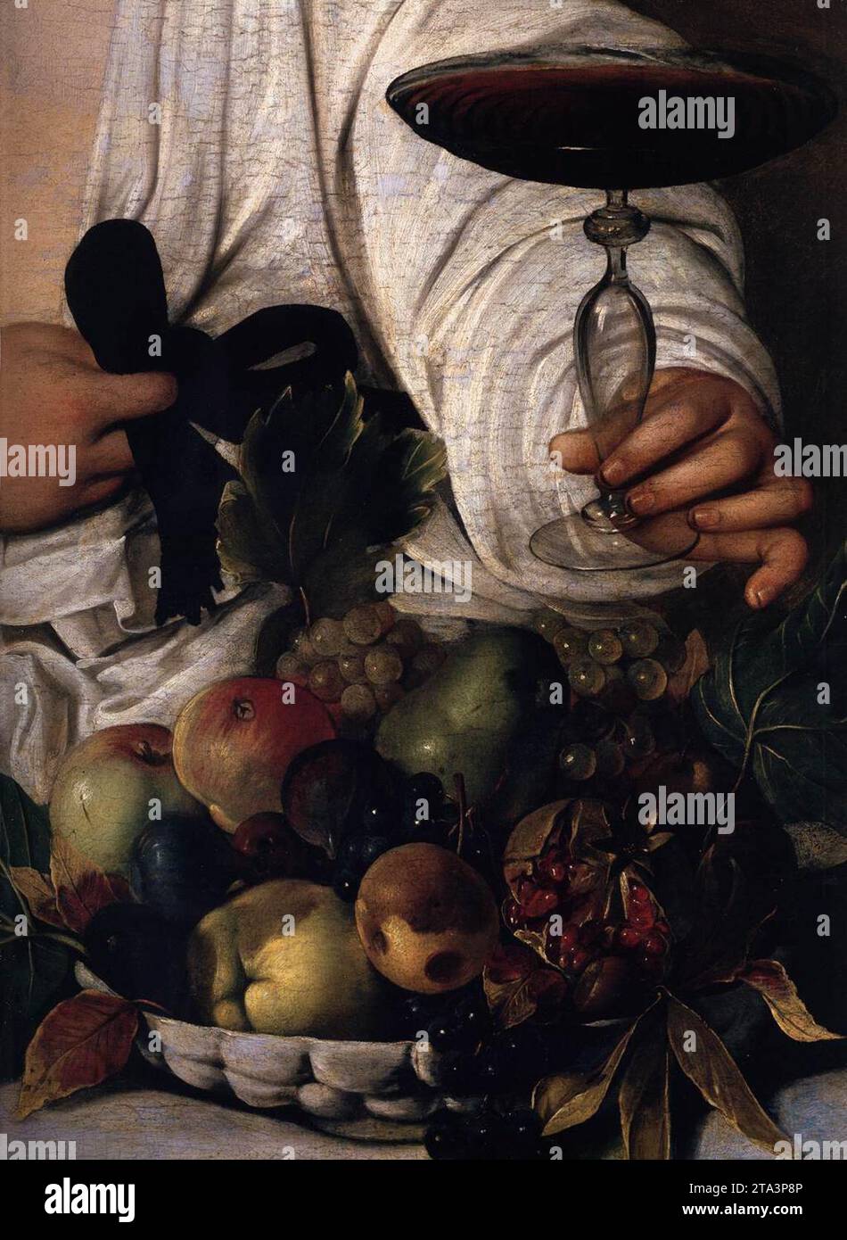 Bacchus (detail) c. 1596 by Caravaggio Stock Photo - Alamy