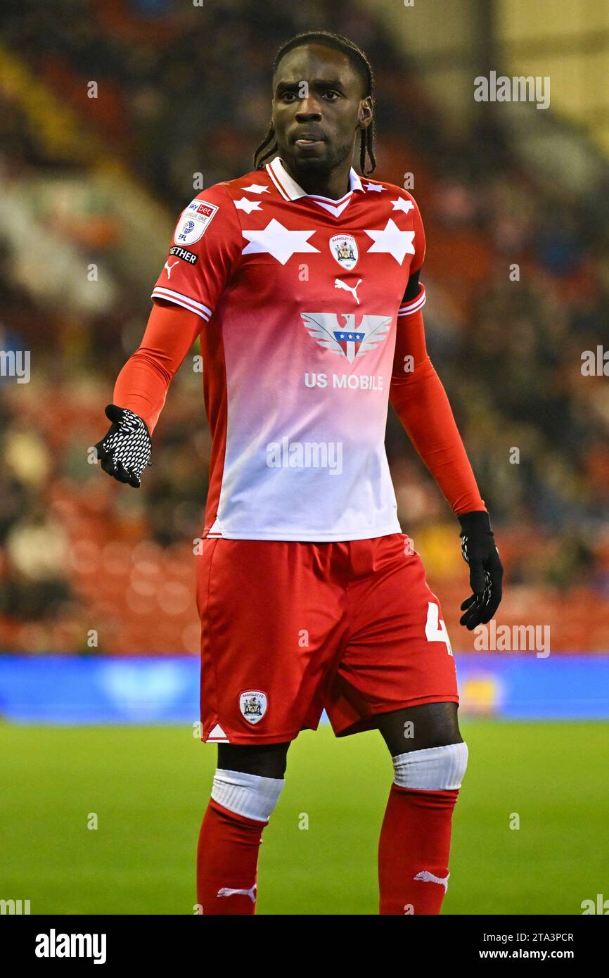 Devante Cole #44 of Barnsley, during the Sky Bet League 1 match ...