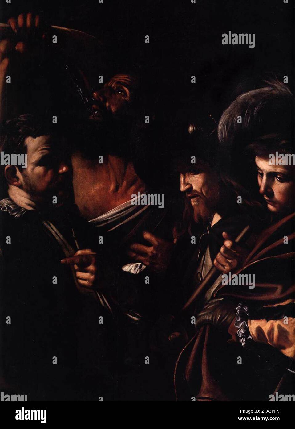 The Seven Acts of Mercy (detail) c. 1607 by Caravaggio Stock Photo - Alamy