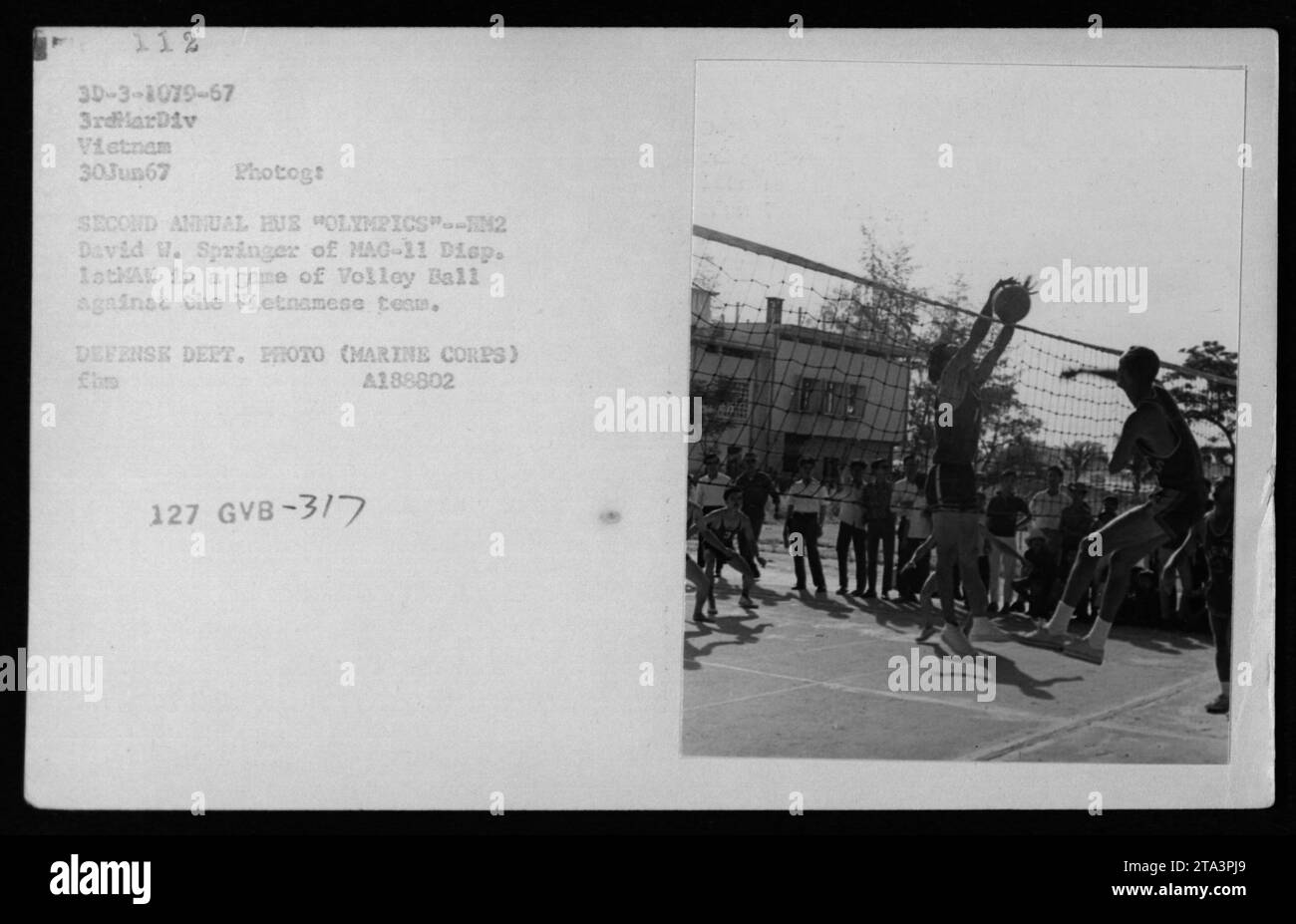 On June 30, 1967, David W. Springer of MAC-11 Disp. latkAW, 3rd Marine ...