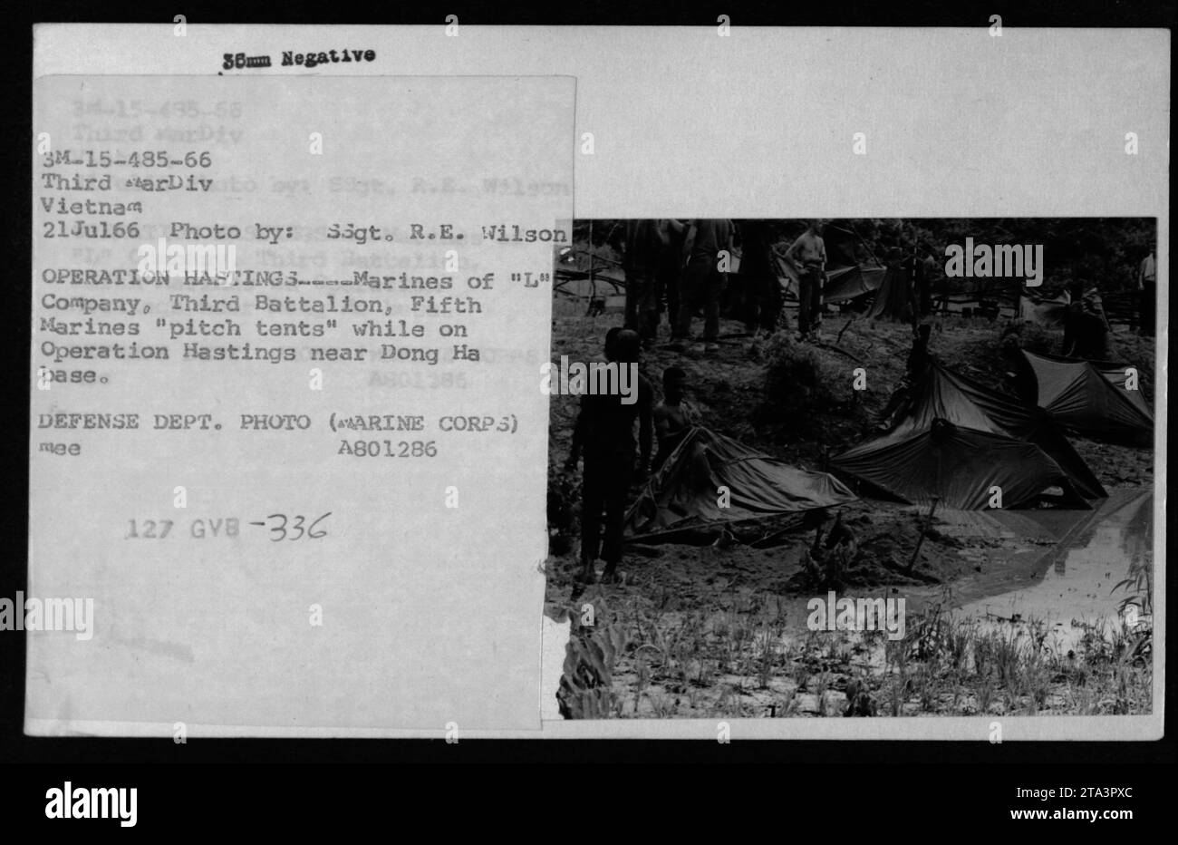 Marines from "L" Company, Third Battalion, Fifth Marines are seen ...