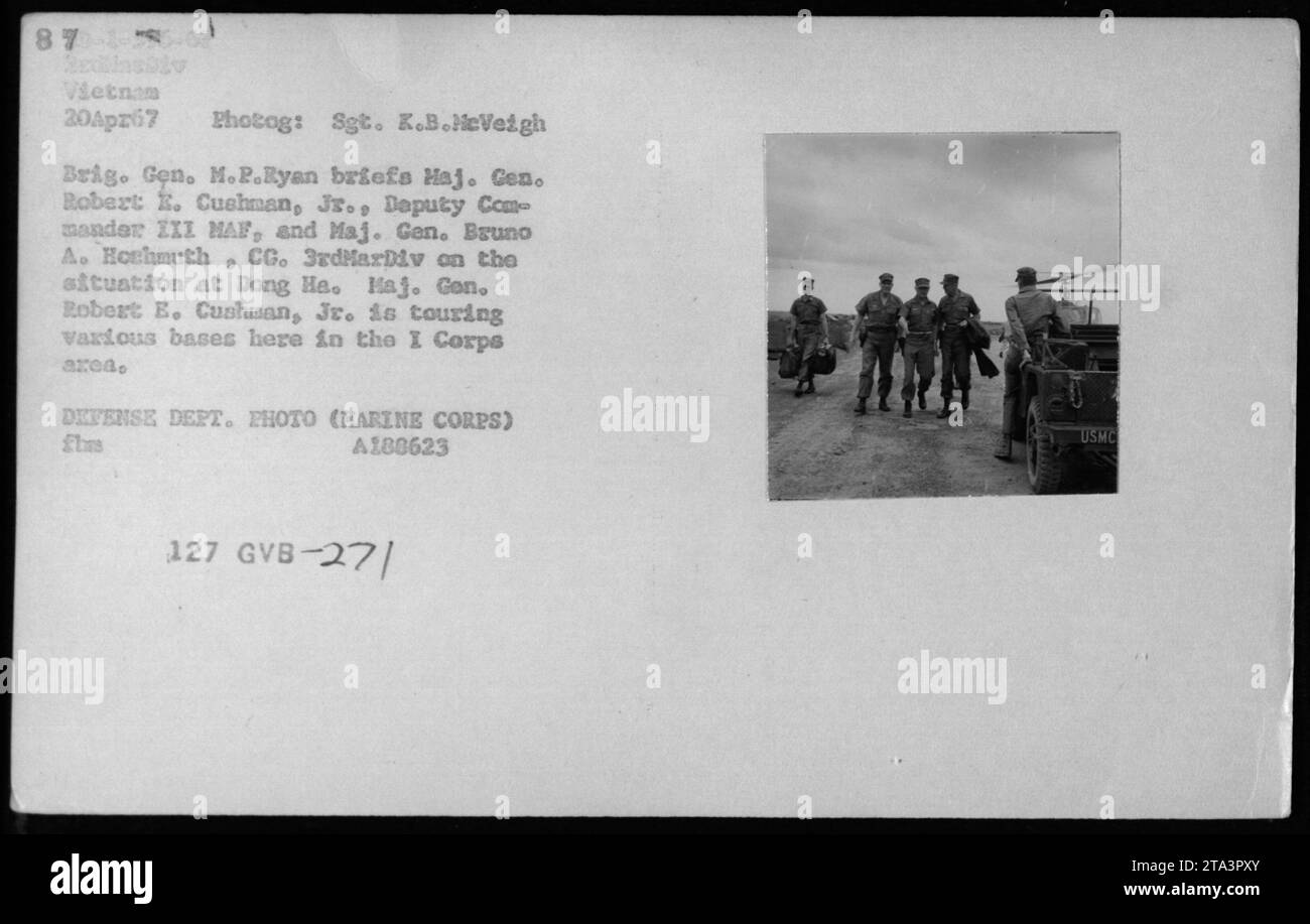 Officers and officials touring bases in the I Corps area during the ...