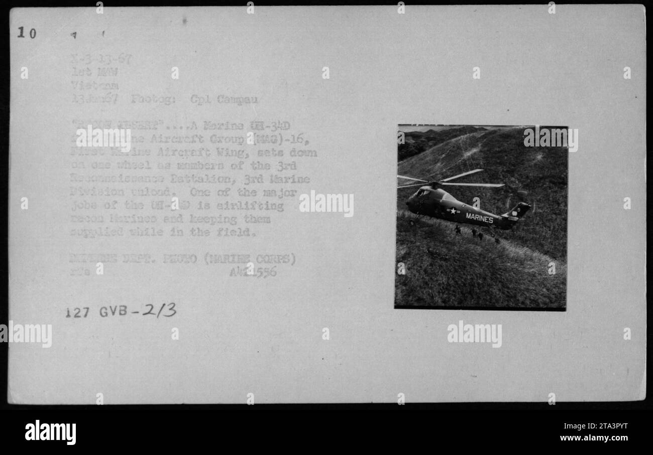 Title: UH-34D Helicopter Conducts Reconnaissance Operation in Vietnam ...