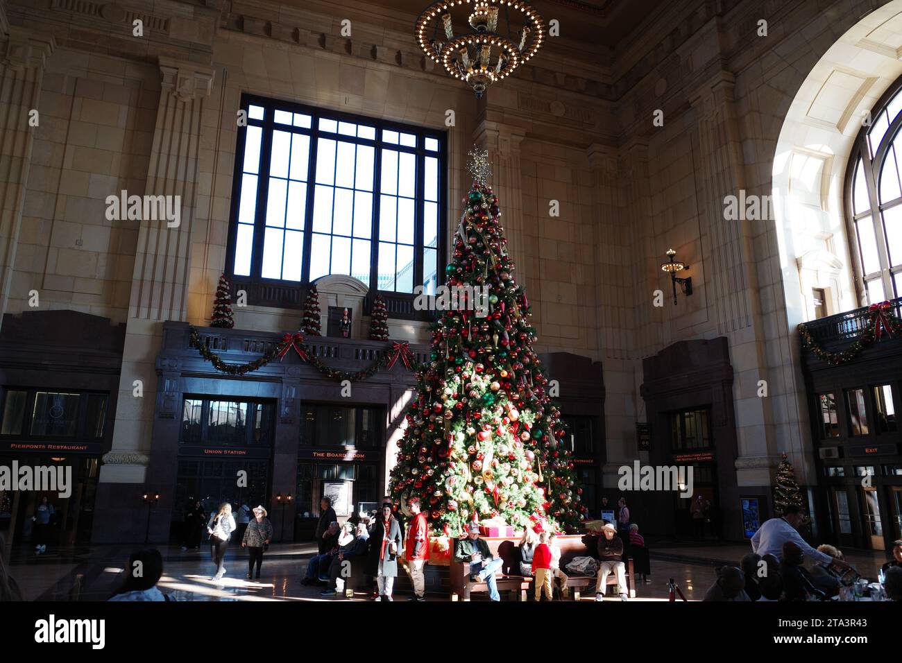 Kansas City, Missouri - November 26, 2023: Union Station on a snowy ...