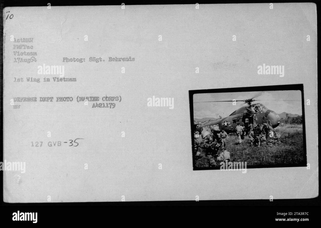 A U.S. Marine transports troops and supplies in Vietnam on August 17 ...
