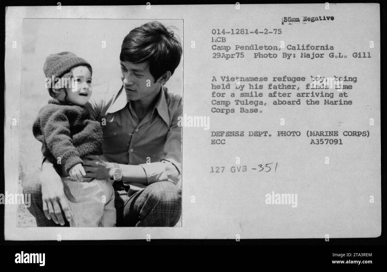 Title: Vietnamese Refugees Smile Upon Arrival at Camp Pendleton ...