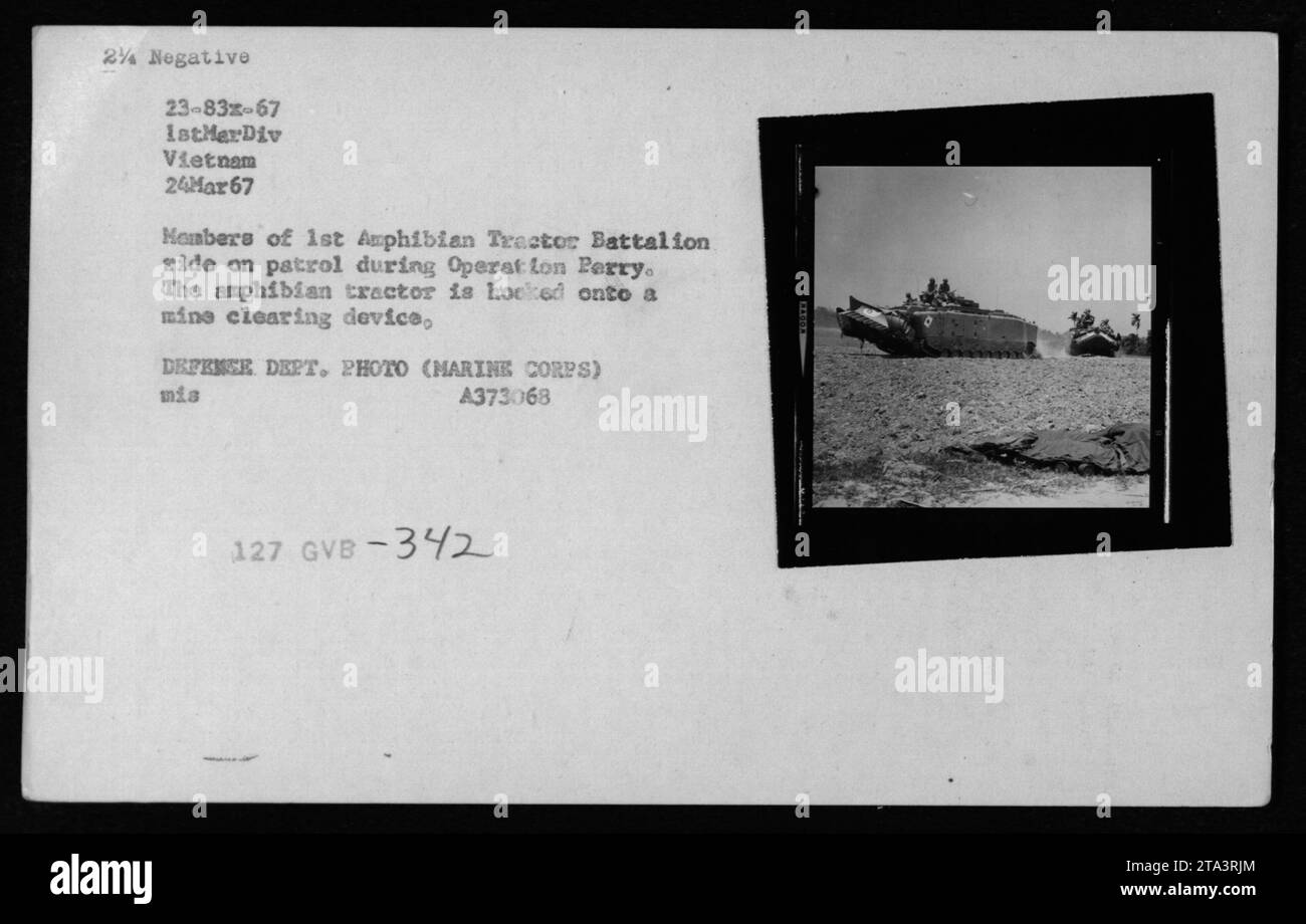 Marine Corps personnel of the 1st Amphibian Tractor Battalion are ...