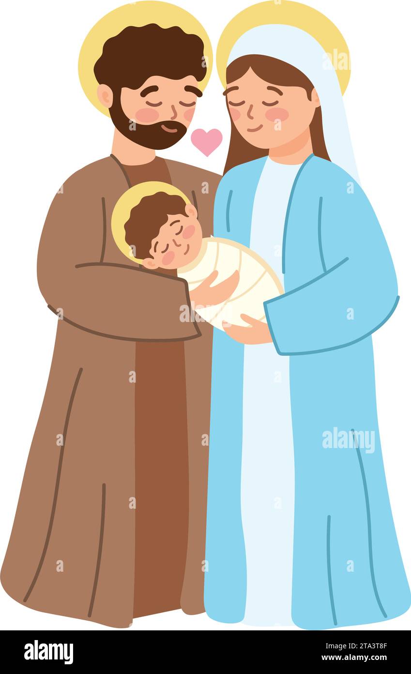 holy family cartoon Stock Vector Image & Art - Alamy
