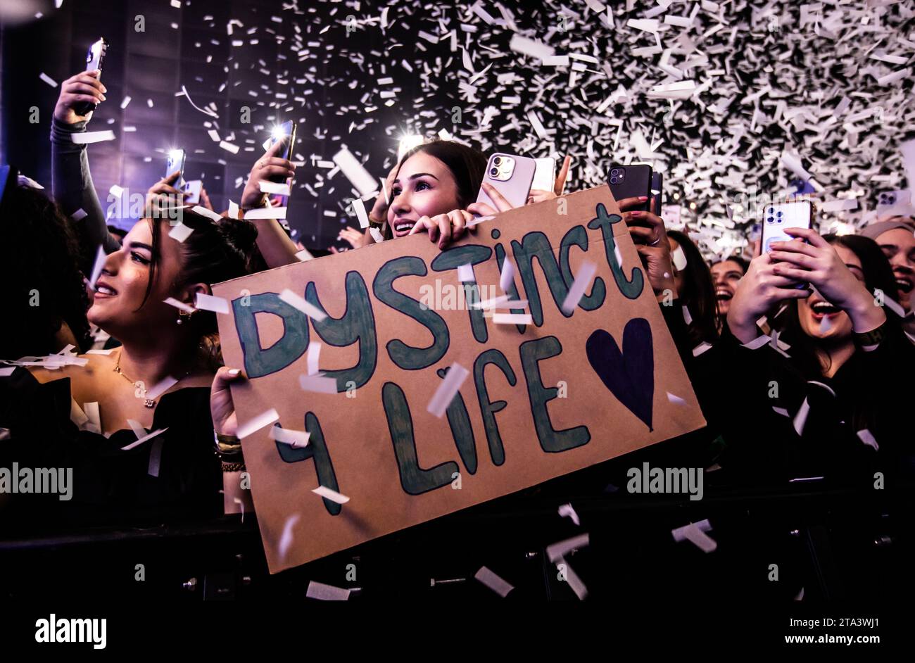 AMSTERDAM - Audience during a performance in AFAS Live. Dystinct is the first Arab artist ever ...