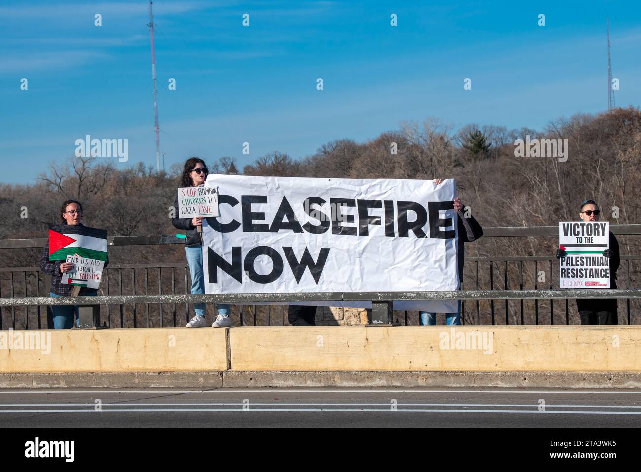 St. Paul, Minnesota. November 19, 2023. Rally to divest Minnesota from ...
