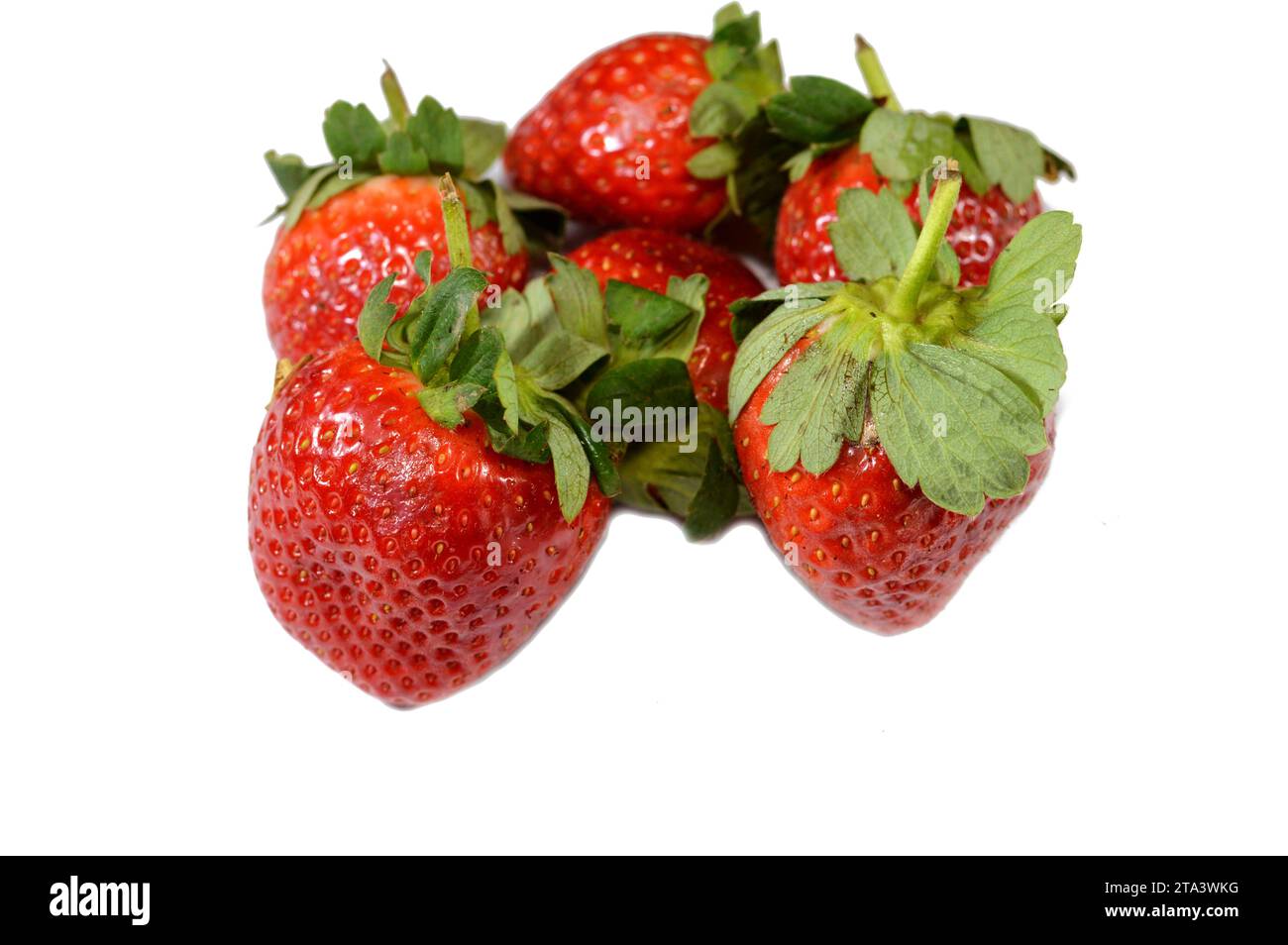 Pile of fresh strawberries fruit, the garden strawberry is a widely ...