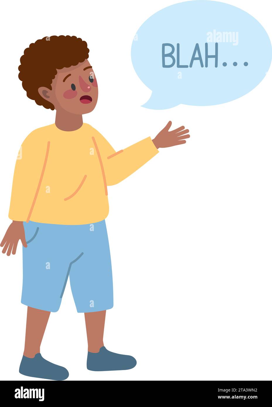 Child talk attention Stock Vector Images - Alamy