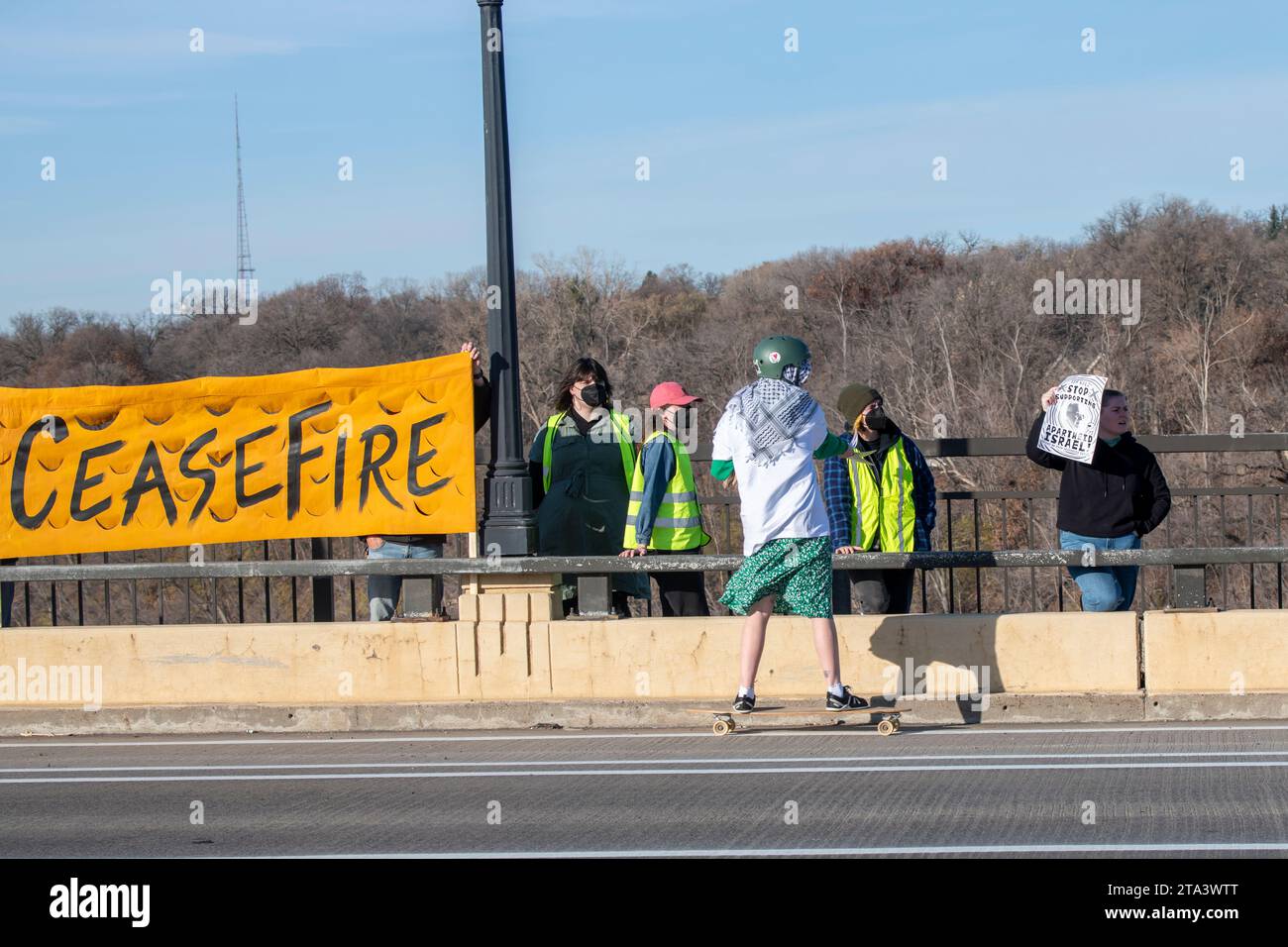 St. Paul, Minnesota. November 19, 2023. Rally to divest Minnesota from ...