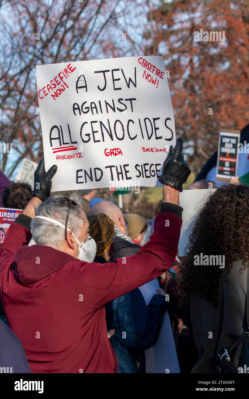St. Paul, Minnesota. November 19, 2023. Rally to divest Minnesota from ...