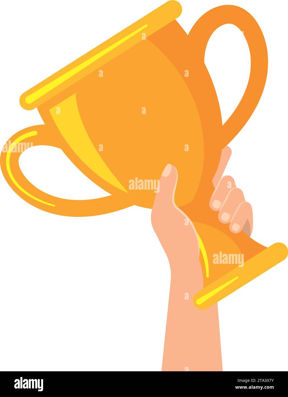 hand holding trophy Stock Vector Image & Art - Alamy