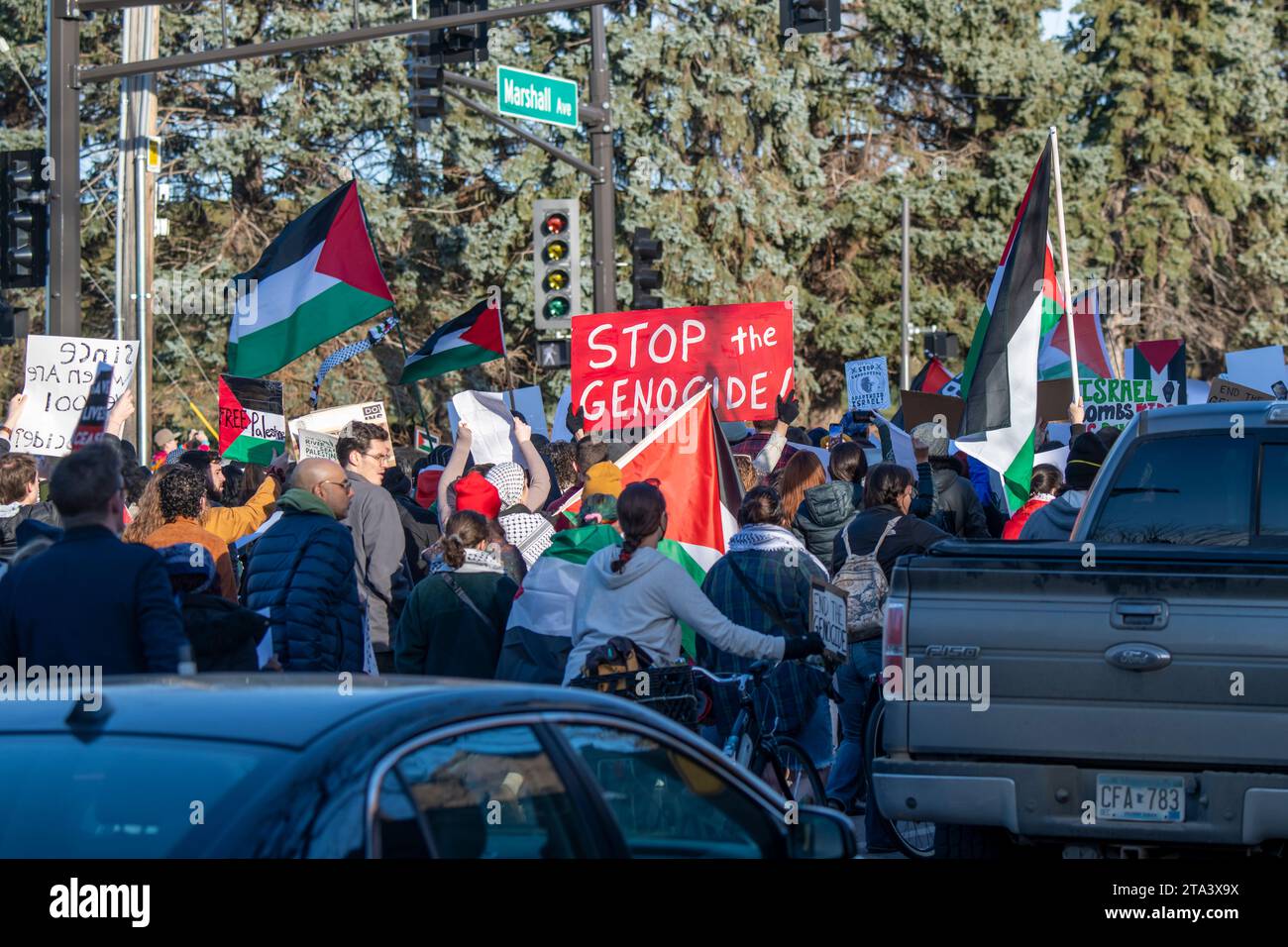 St. Paul, Minnesota. November 19, 2023. Rally to divest Minnesota from ...