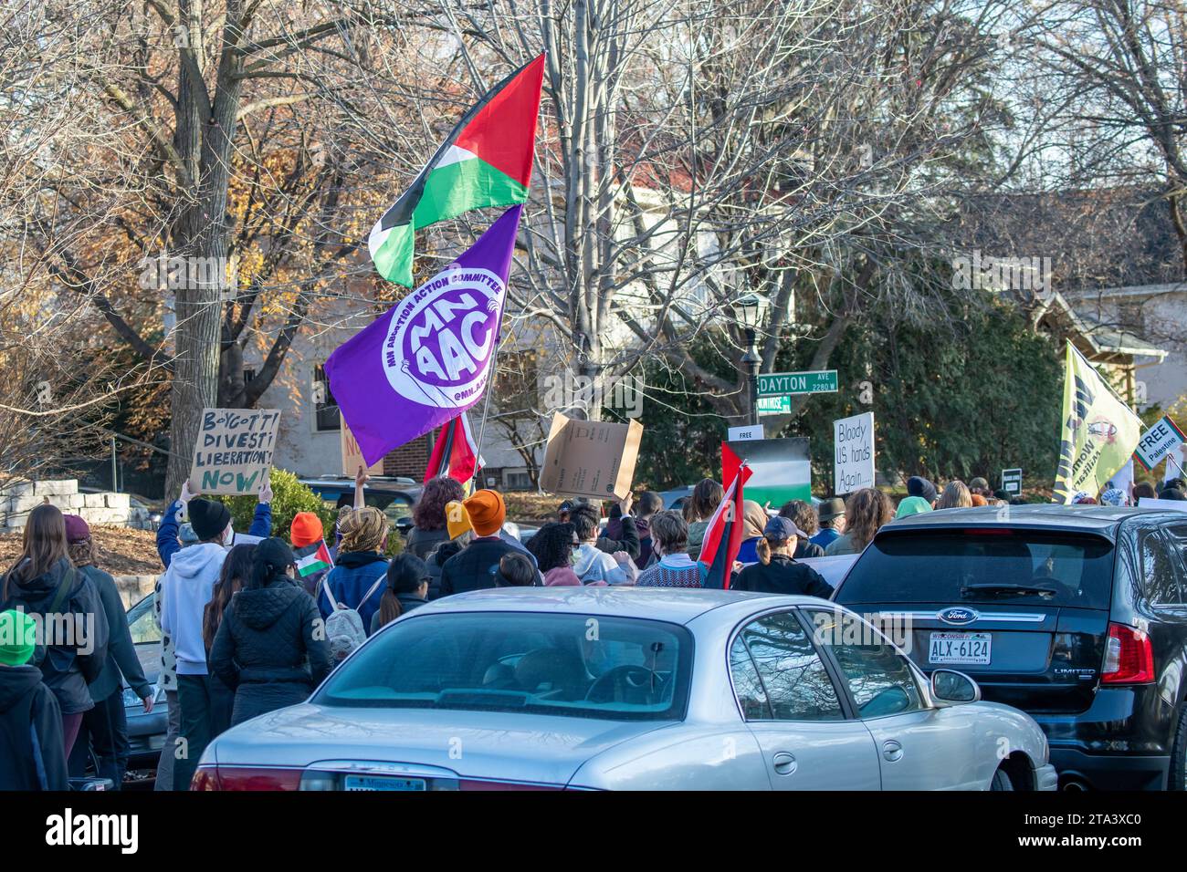 St. Paul, Minnesota. November 19, 2023. Rally to divest Minnesota from ...