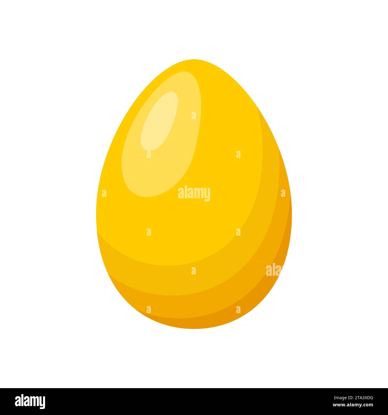 Golden whole chicken egg icon isolated on white background. Gold ...
