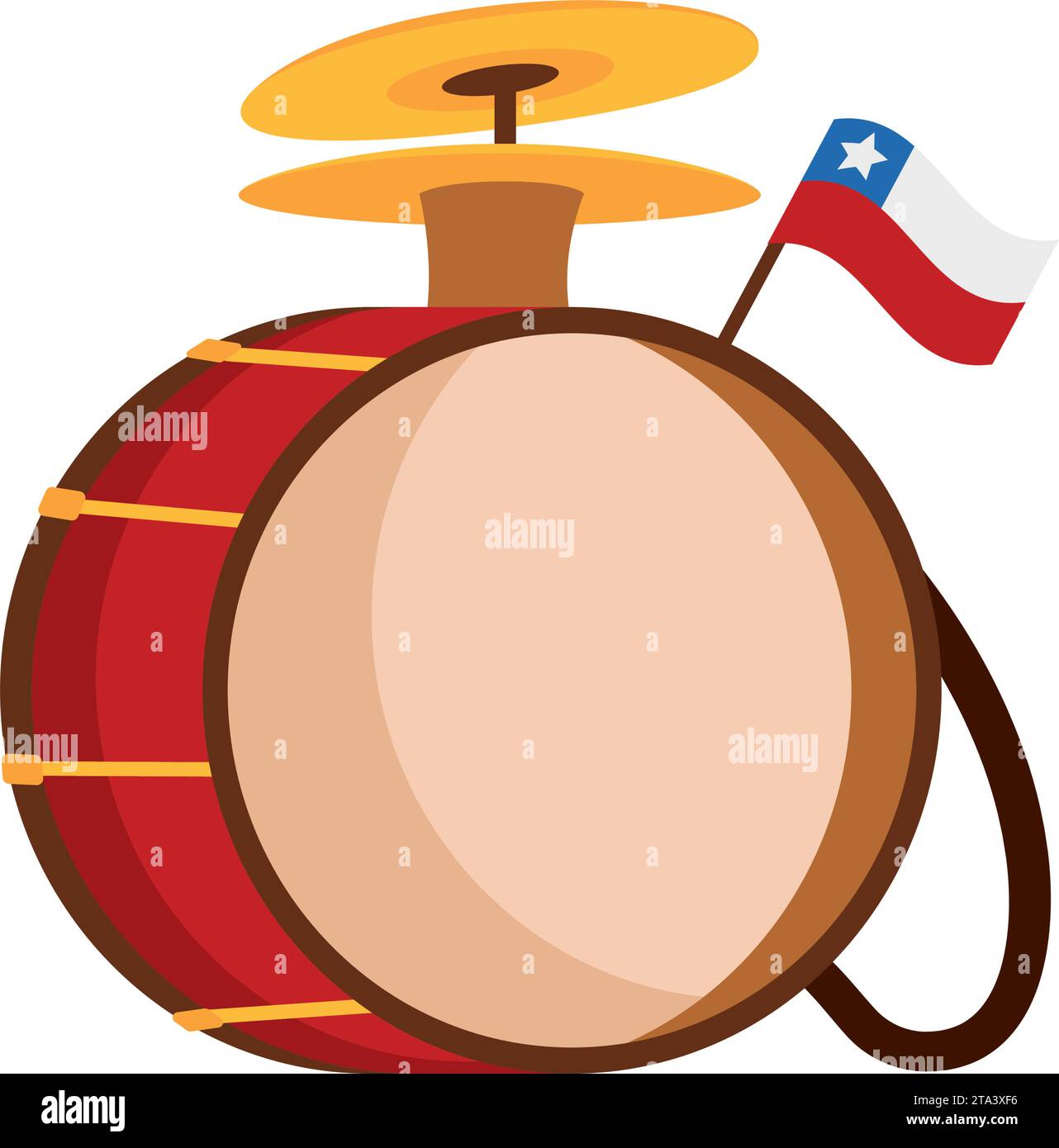 chile chinchinero drum instrument illustration Stock Vector Image & Art ...