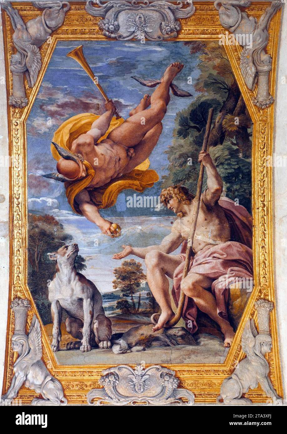 Mercury and Paris 1597-1602 by Annibale Carracci Stock Photo - Alamy