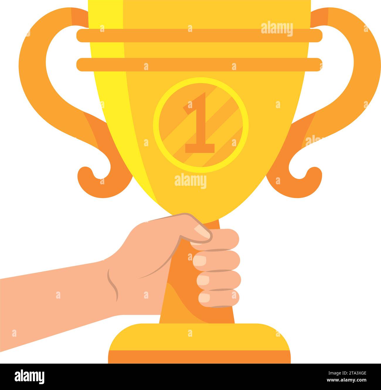 hand holding trophy award Stock Vector Image & Art - Alamy