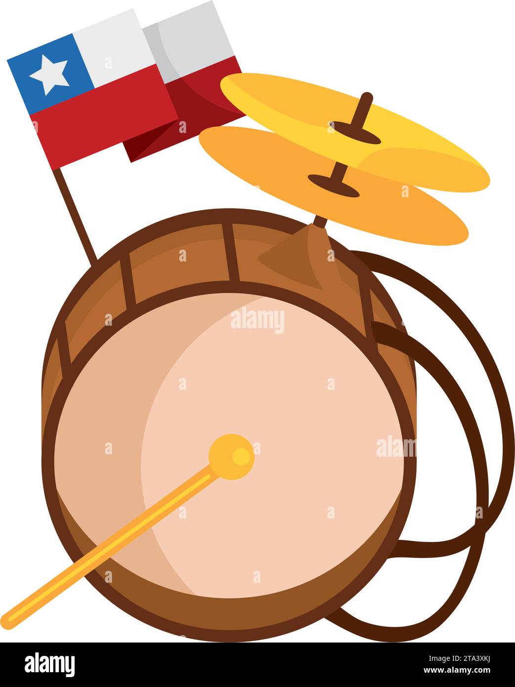 chile chinchinero drum instrument isolated Stock Vector Image & Art - Alamy