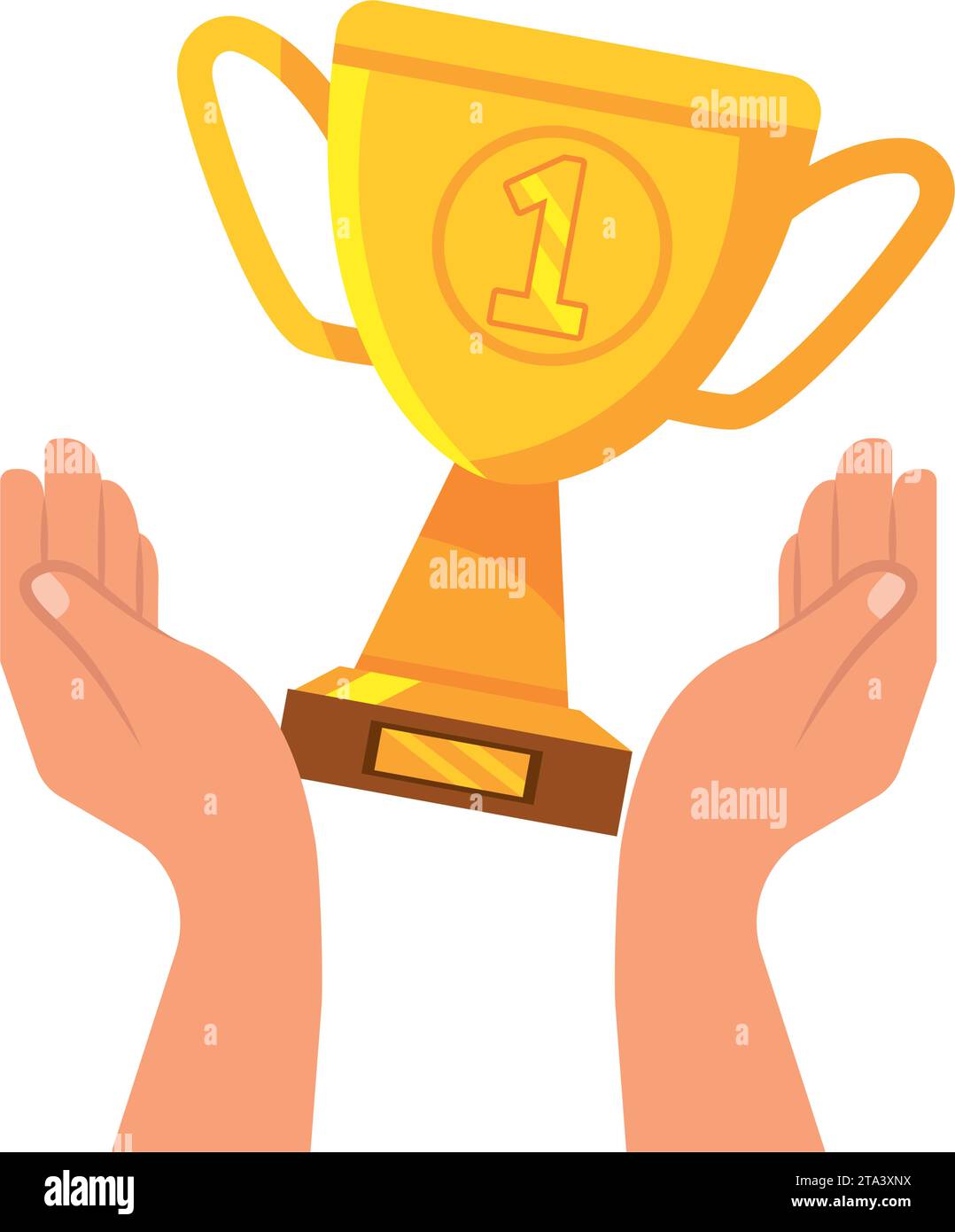hand holding trophy competition Stock Vector Image & Art - Alamy