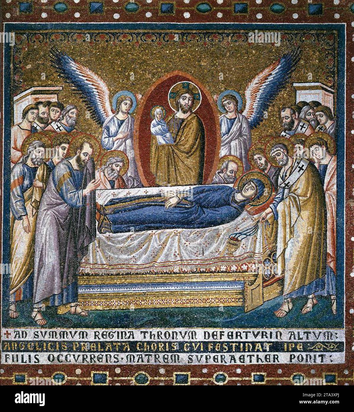 Apsidal arch: 6. Dormition of the Virgin 1296-1300 by Pietro Cavallini ...