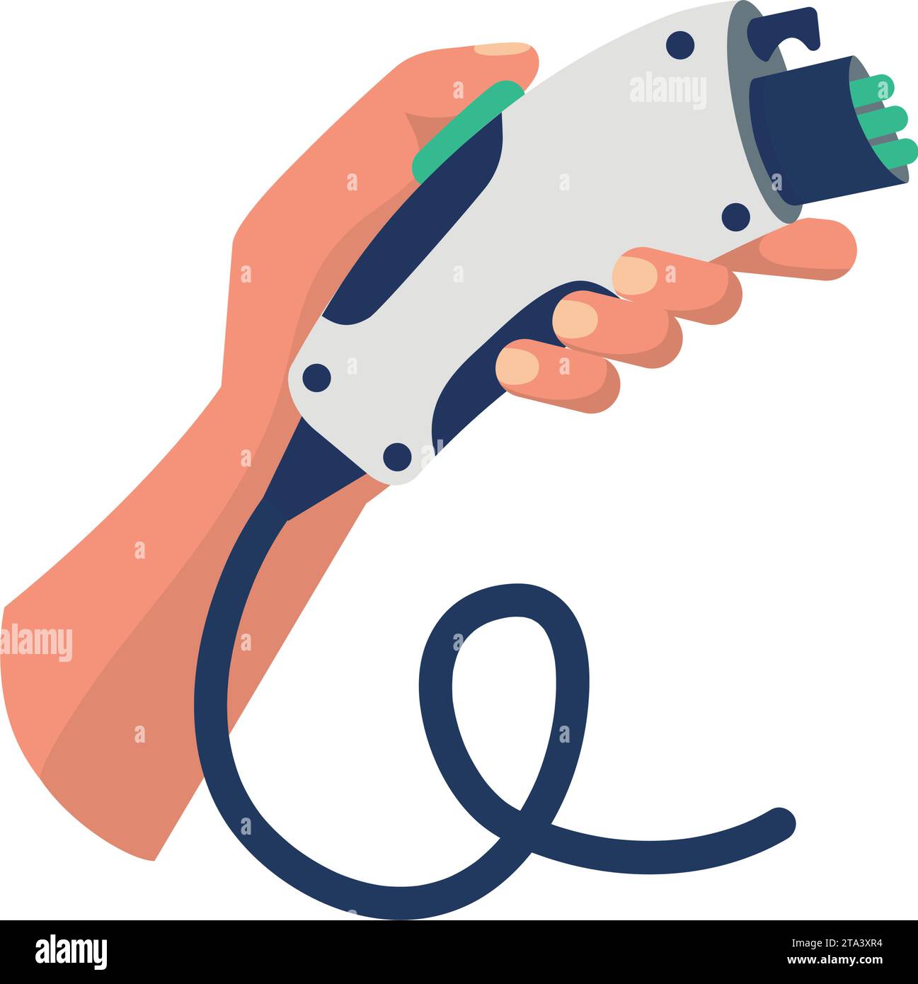 Hand charging plug electric Stock Vector Images - Alamy