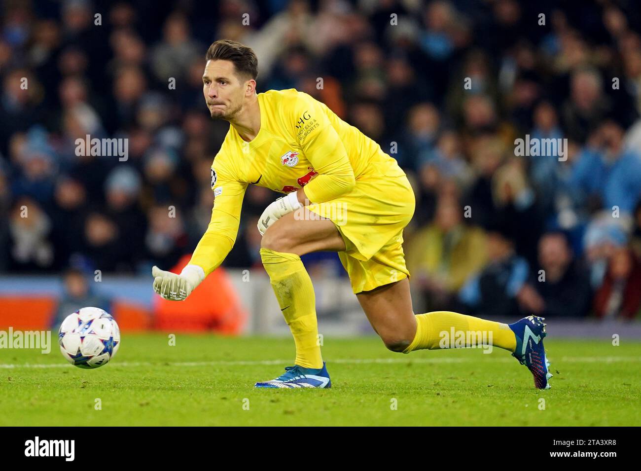 RB Leipzig goalkeeper Janis Blaswich during the UEFA Champions League ...