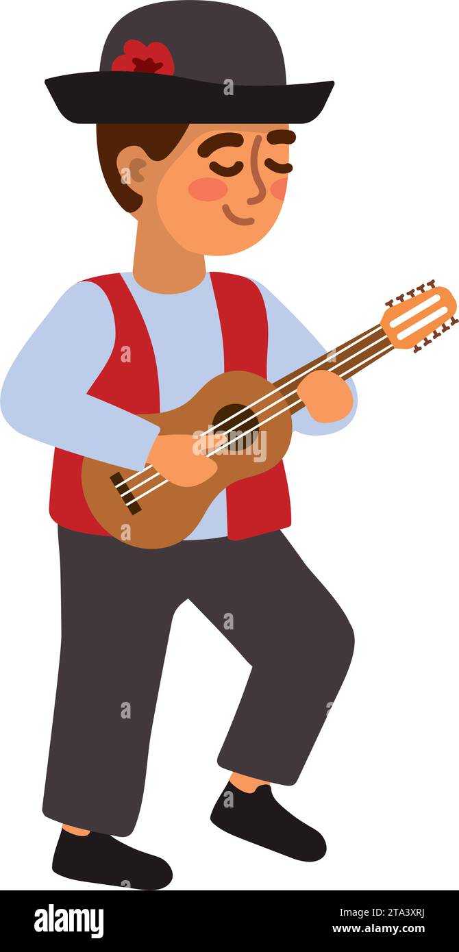 chile charango character playing Stock Vector Image & Art - Alamy