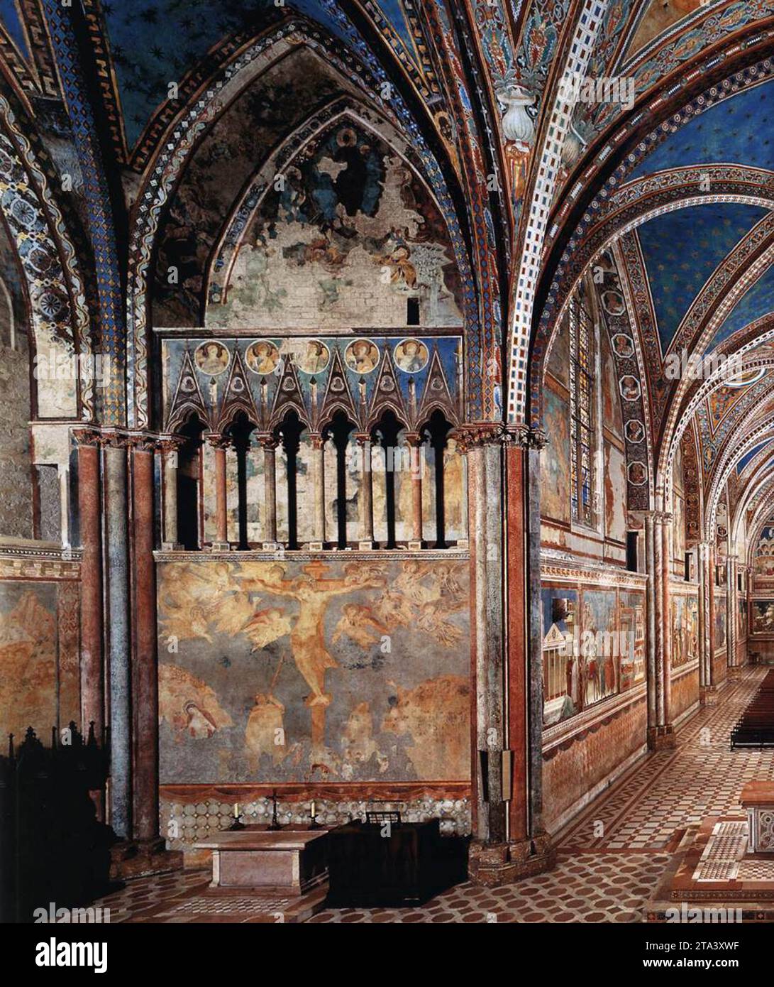 View of the transept 1277-80 by Cimabue Stock Photo - Alamy