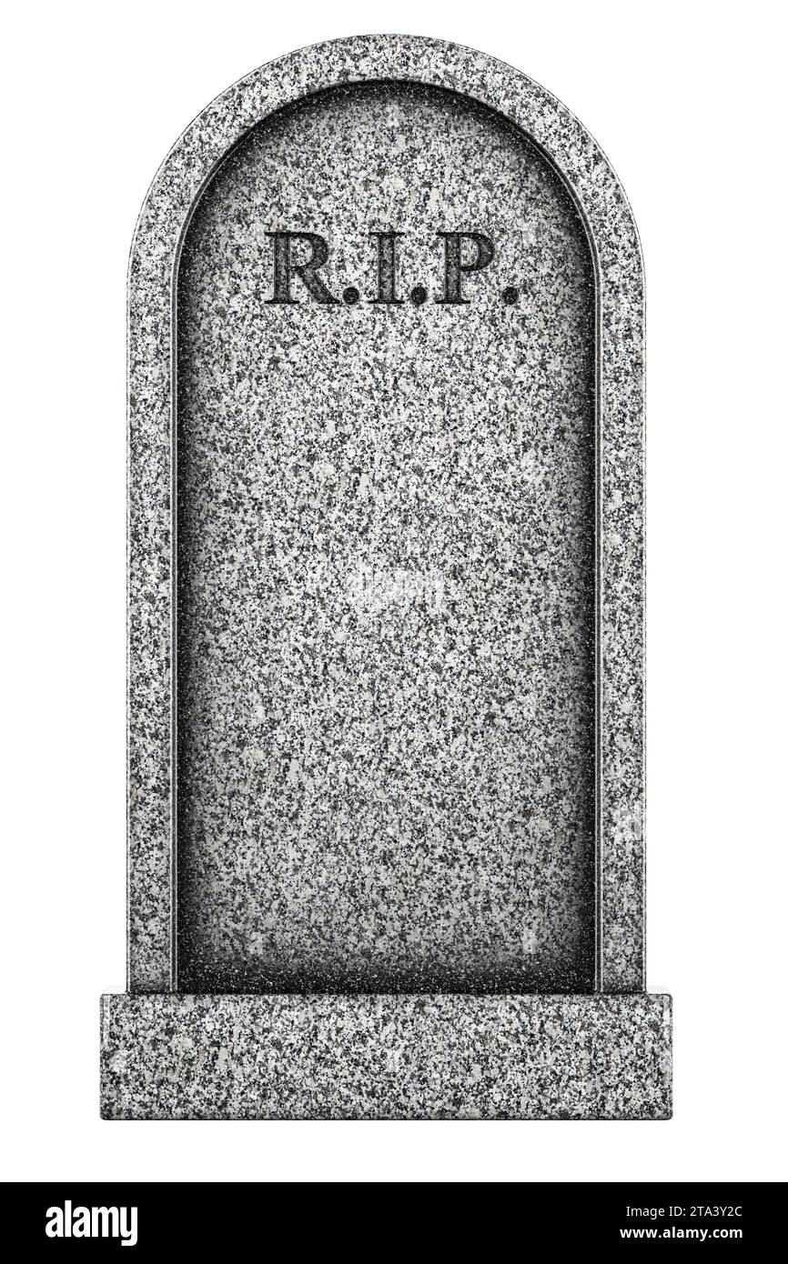Tombstone, gravestone, theadstone. 3D rendering isolated on white ...