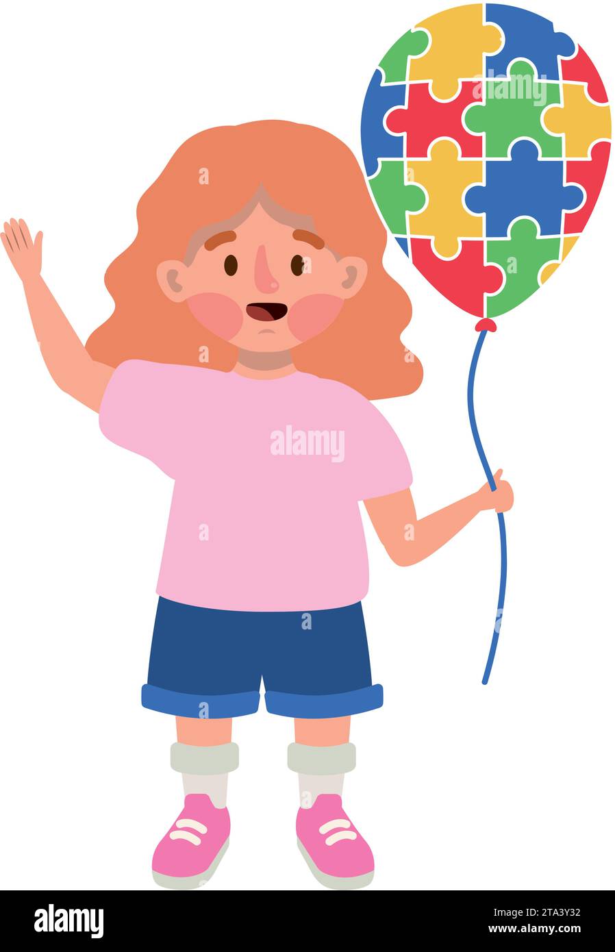Happy autistic child Stock Vector Images - Alamy