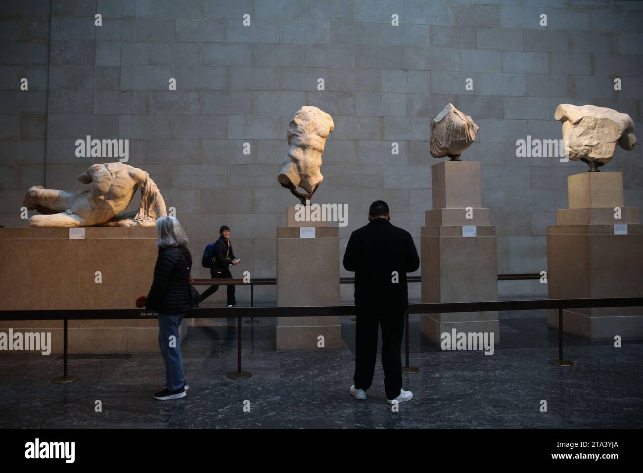 Visitors view Elgin marbles also known as the Parthenon marbles, at the ...