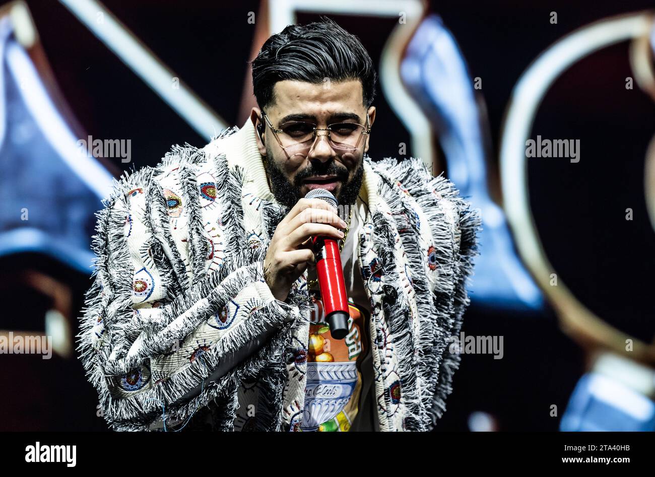 AMSTERDAM - The Moroccan Antwerp resident Dystinct (born as Ilias Mansouri) during a performance ...