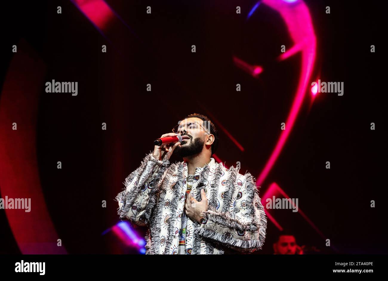 AMSTERDAM - The Moroccan Antwerp resident Dystinct (born as Ilias Mansouri) during a performance ...