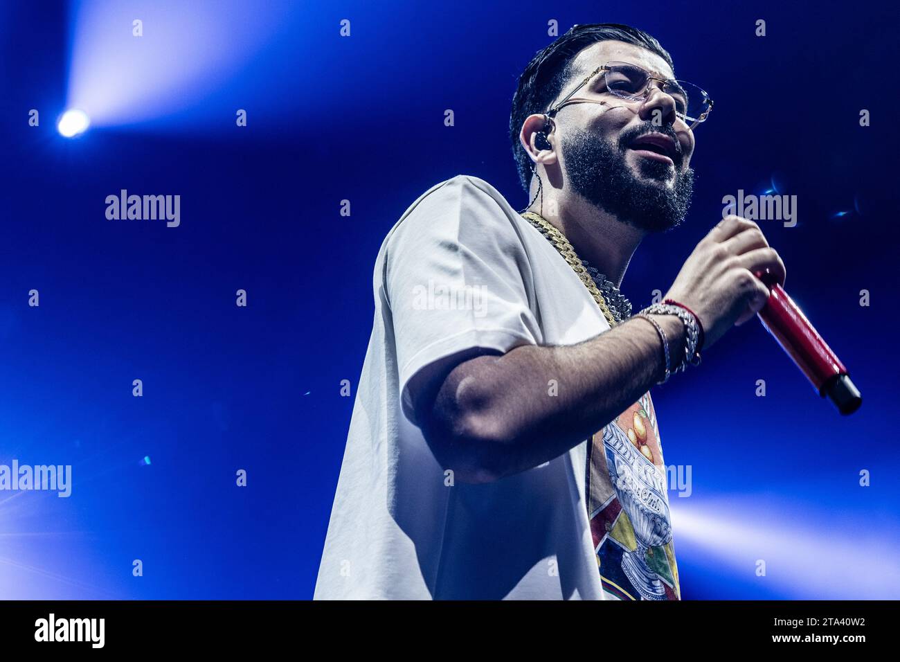 AMSTERDAM - The Moroccan Antwerp resident Dystinct (born as Ilias Mansouri) during a performance ...