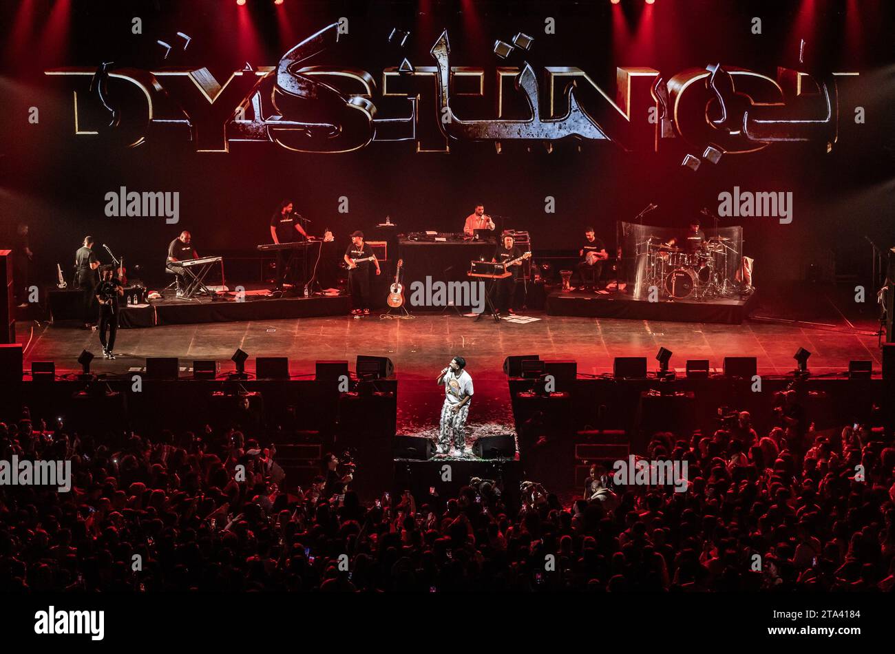 AMSTERDAM - The Moroccan Antwerp resident Dystinct (born as Ilias Mansouri) during a performance ...