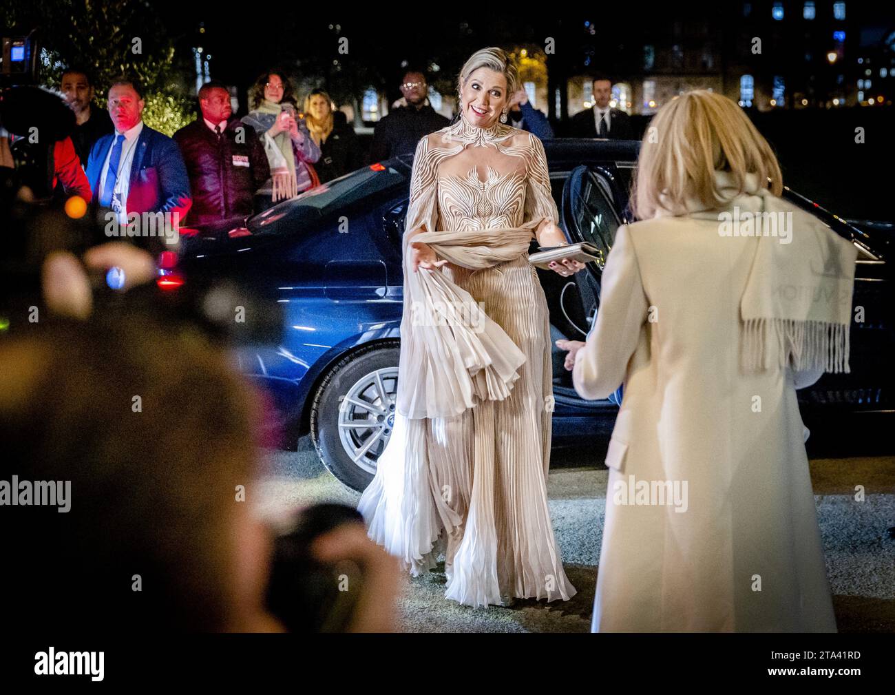 PARIS - Queen Maxima during the opening of the exhibition Iris van ...