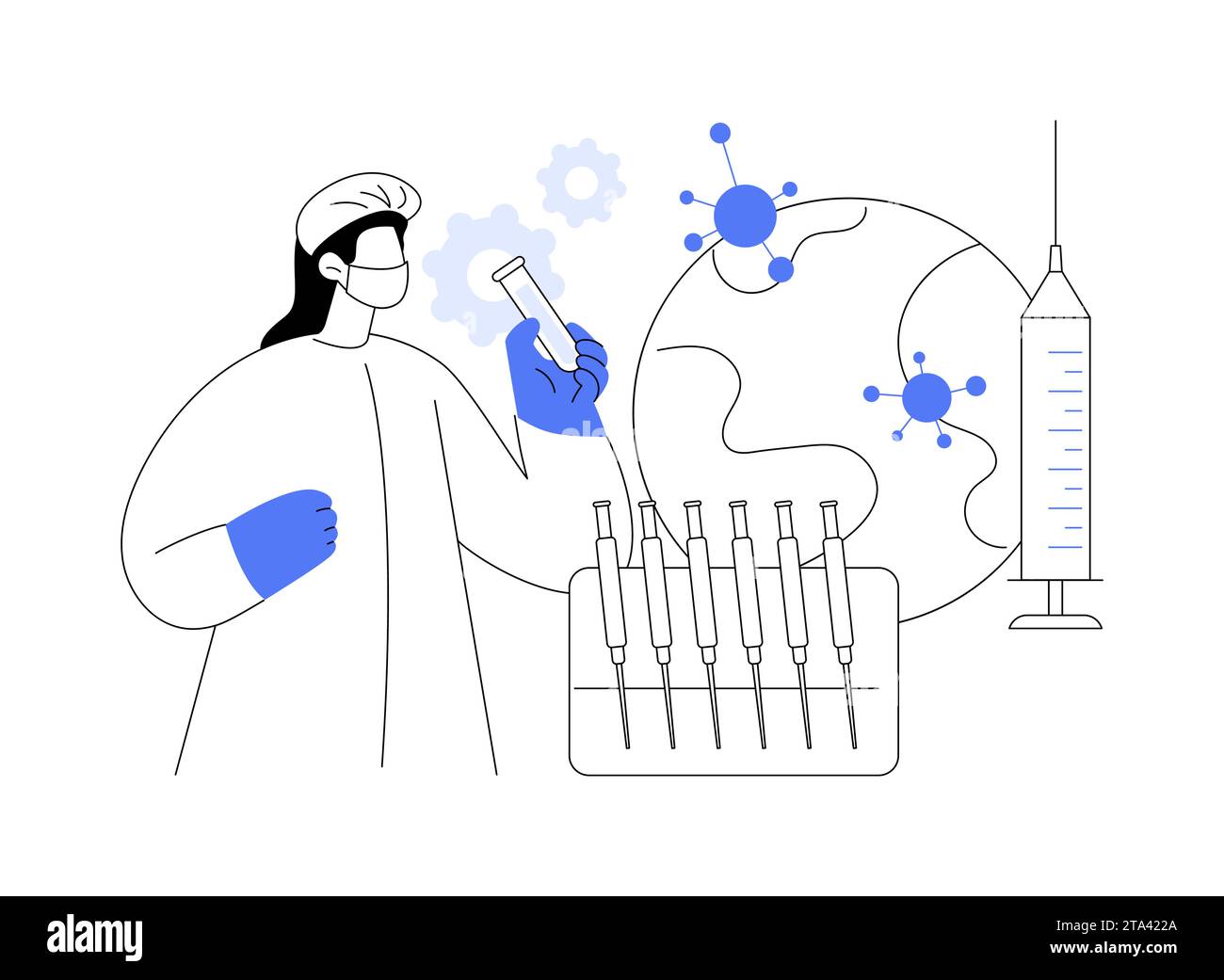 Vaccine manufacturing abstract concept vector illustration Stock Vector ...