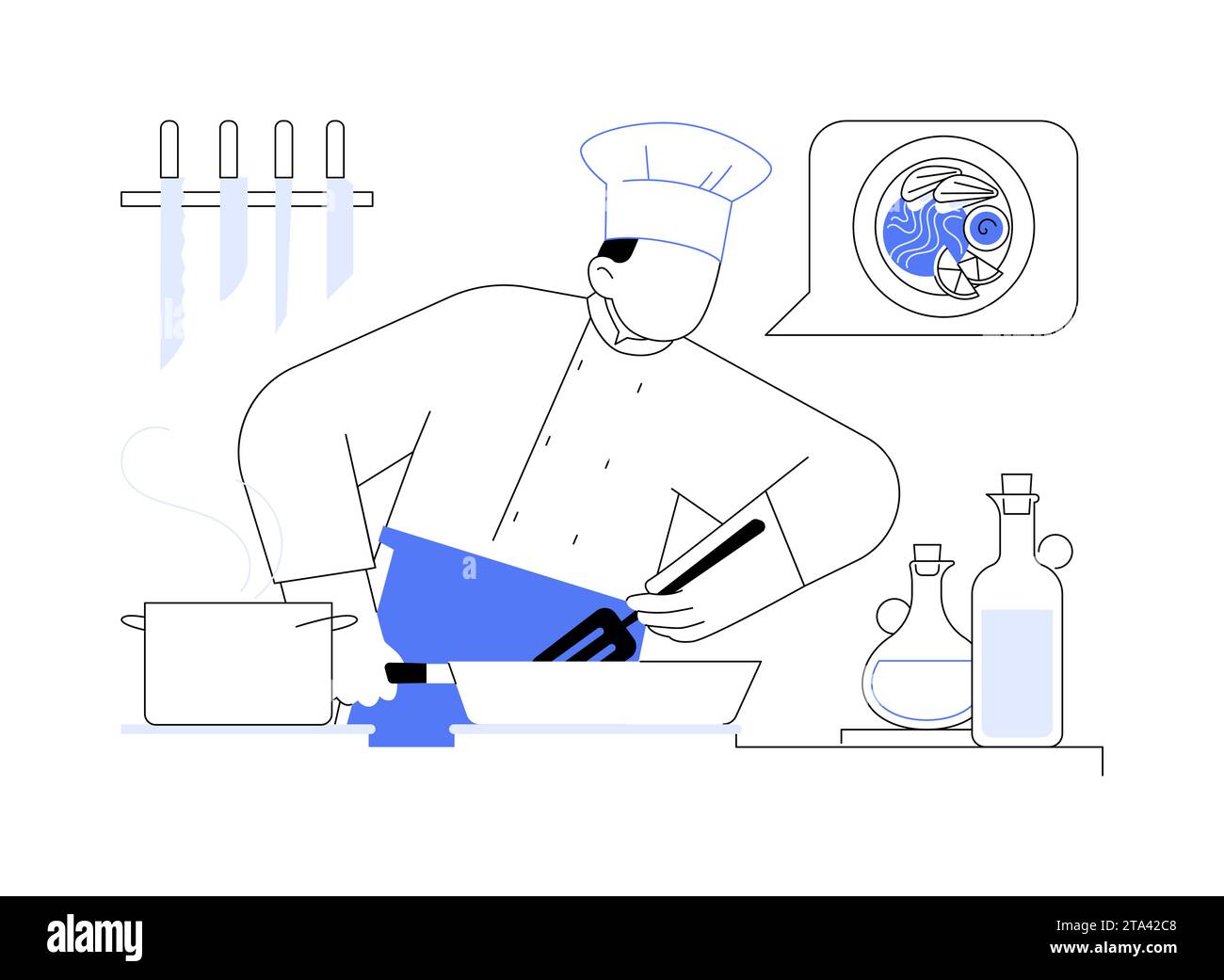 Food preparation abstract concept vector illustration Stock Vector ...