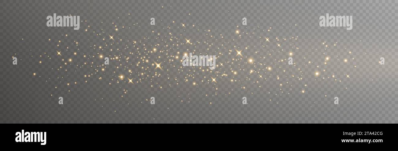 Glitter gold. Glowing dust effect. Shiny golden particles. Luxury ...
