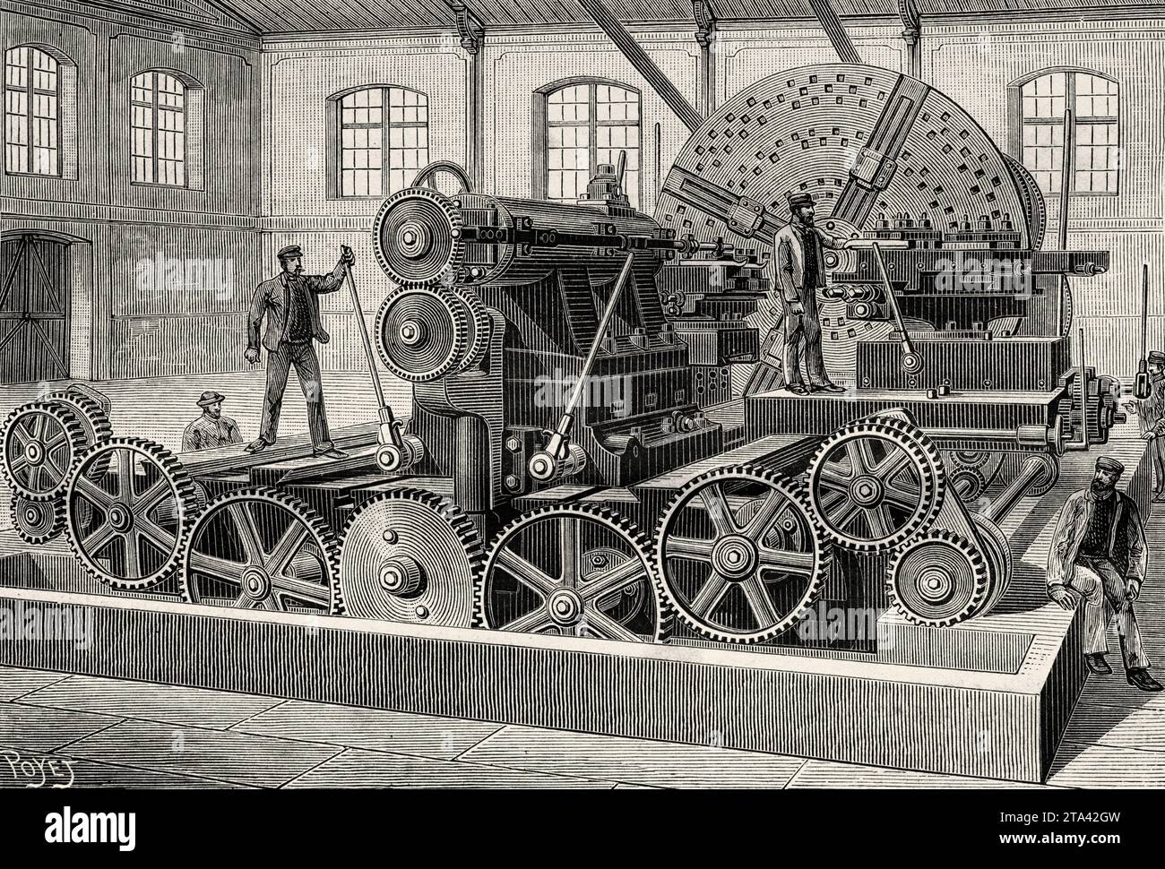 The great universal lathe of Mulhouse Mechanism of control of the doll ...